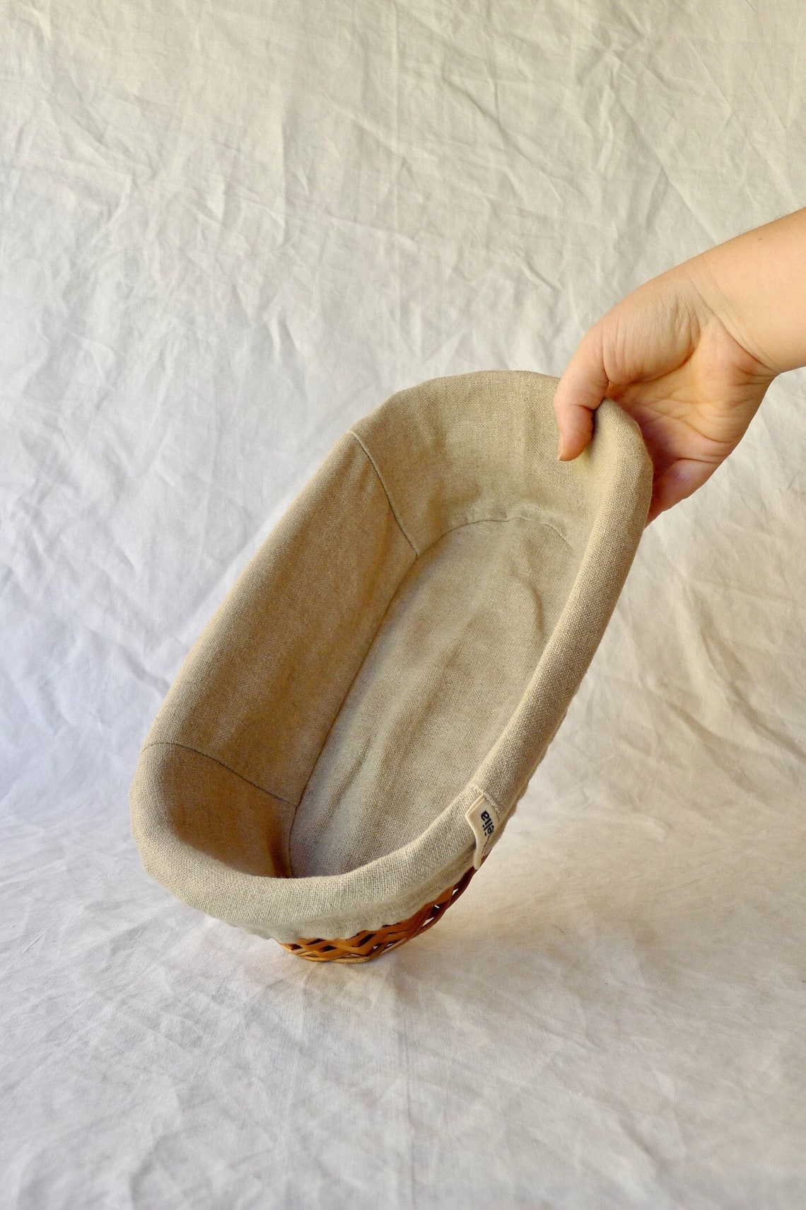 1.5kg Long Oval Banneton / Linen-lined Wicker Proofing Basket - Etsy