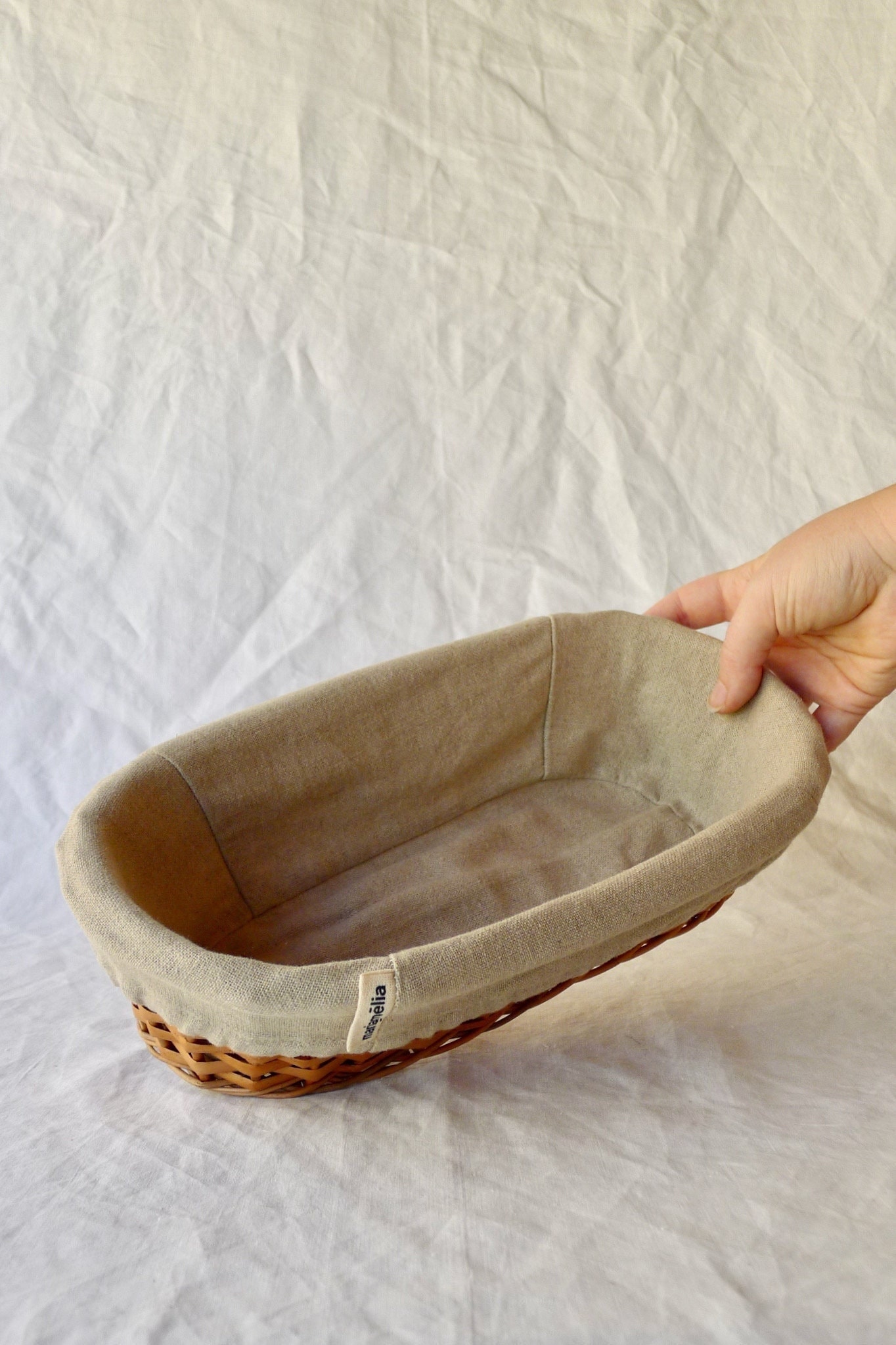1.5kg Long Oval Banneton / Linen-lined Wicker Proofing Basket - Etsy