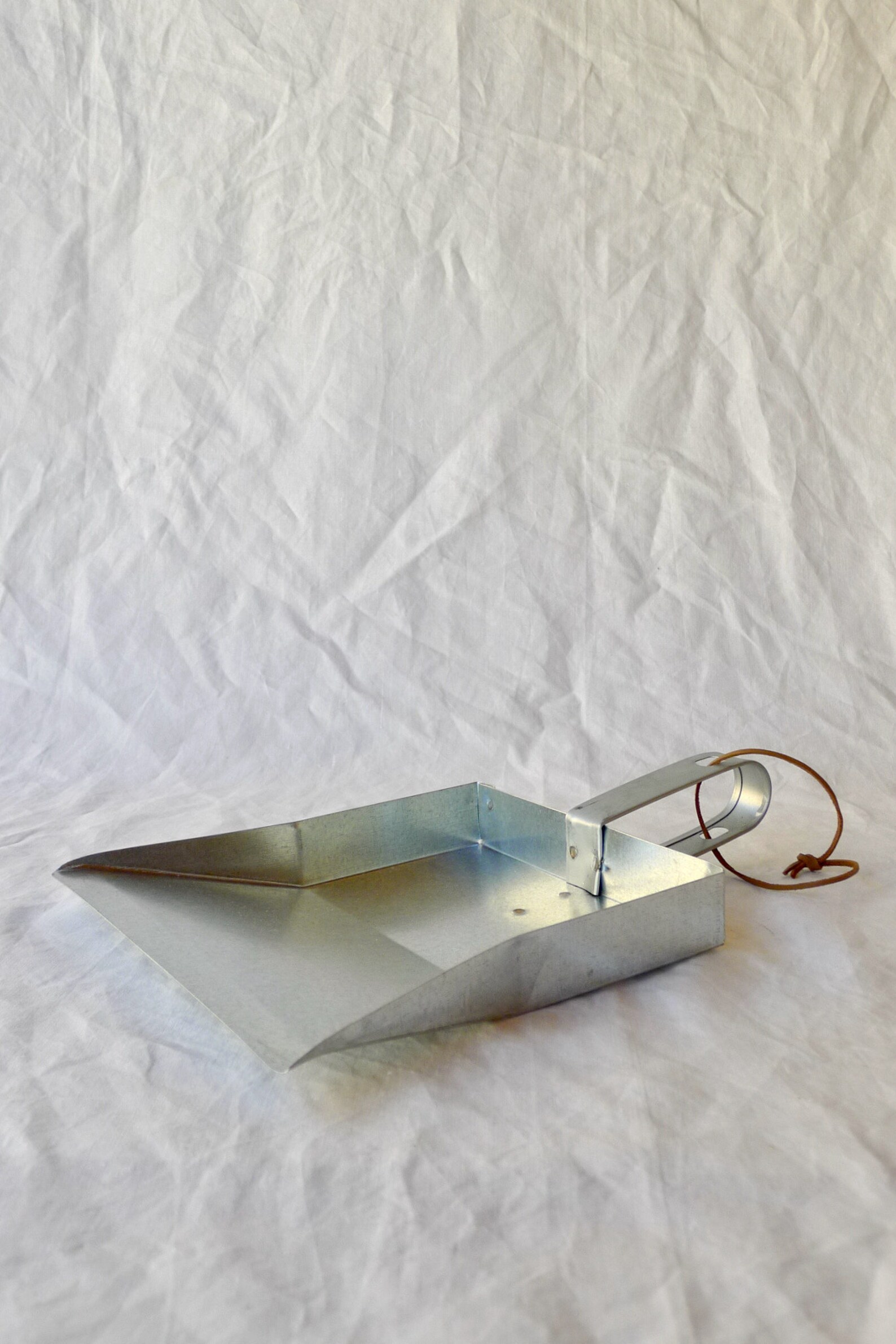 Handmade Zinc Dustpan: Rustic Home Cleaning Tool With Leather Loop - Etsy