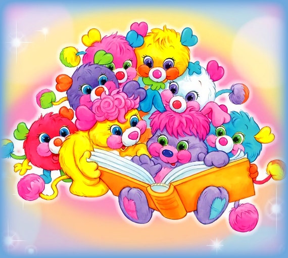 Popple's 1980s Cartoon Color Print - Etsy