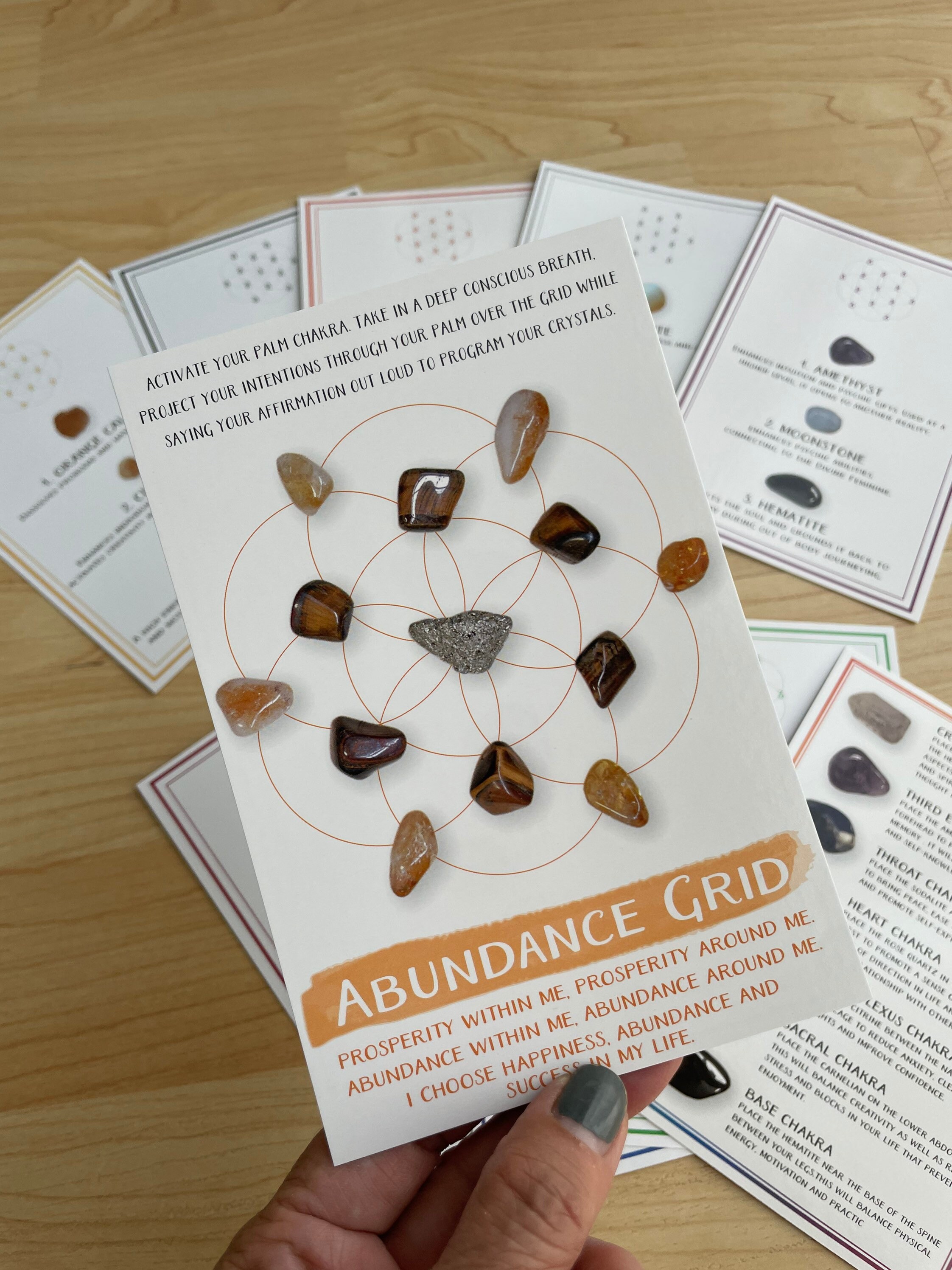Pack of 10 Wholesale Crystal Grid Cards With Instructions and ...
