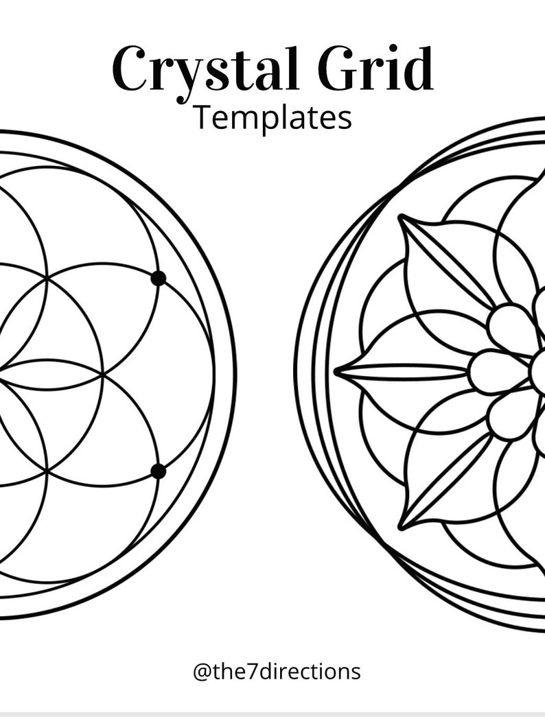 Crystal Grid Template Download 15 Designs Not a Physical - Etsy