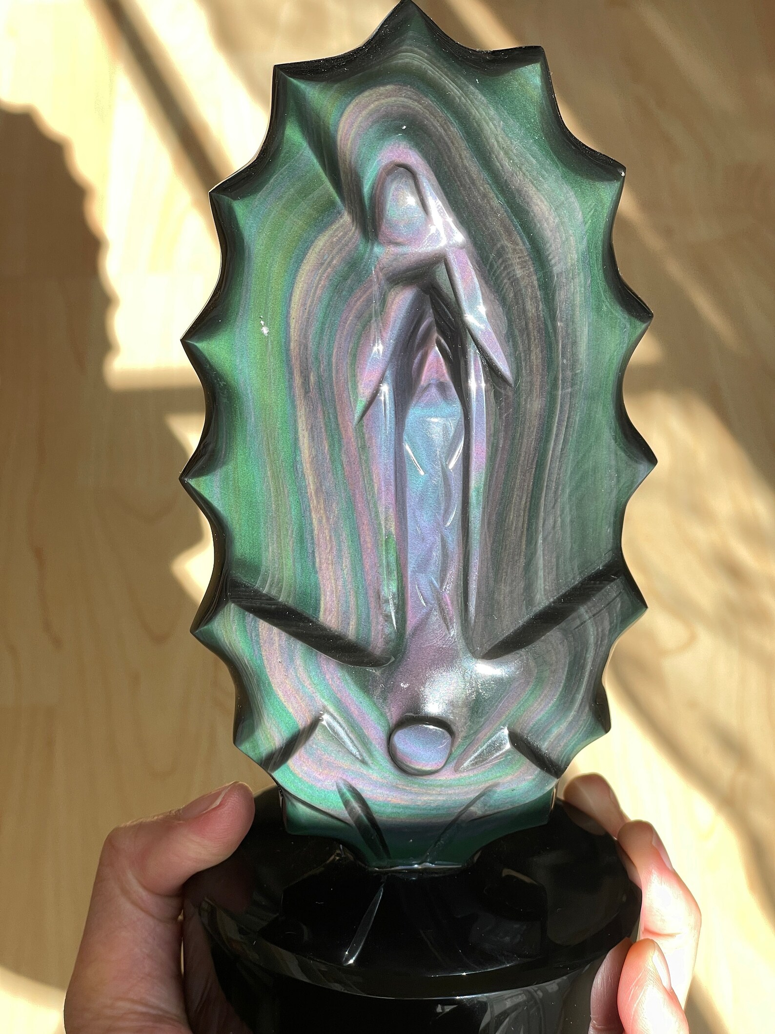 Rainbow Obsidian Our Lady of Guadalupe Holy Virgin Mary Altar Piece ...