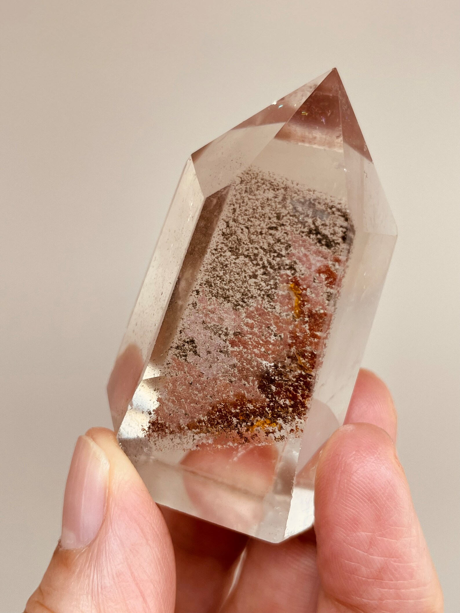 Set of 3 Clear Quartz Tower With Chlorite Phantoms and Lodolite Towers ...