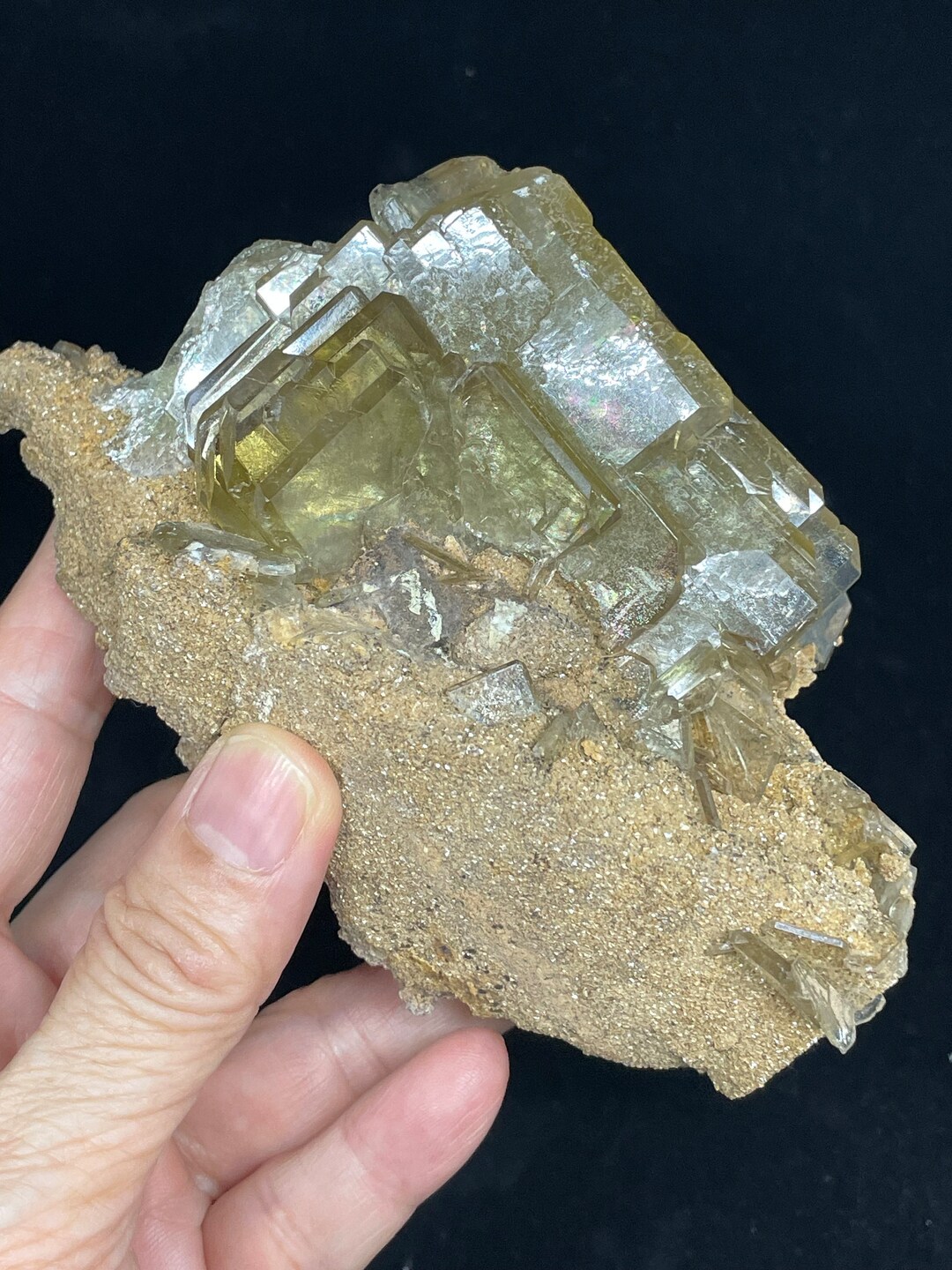Rare Peruvian Golden Barite in Matrix T151 Comes With Acrylic Stand ...