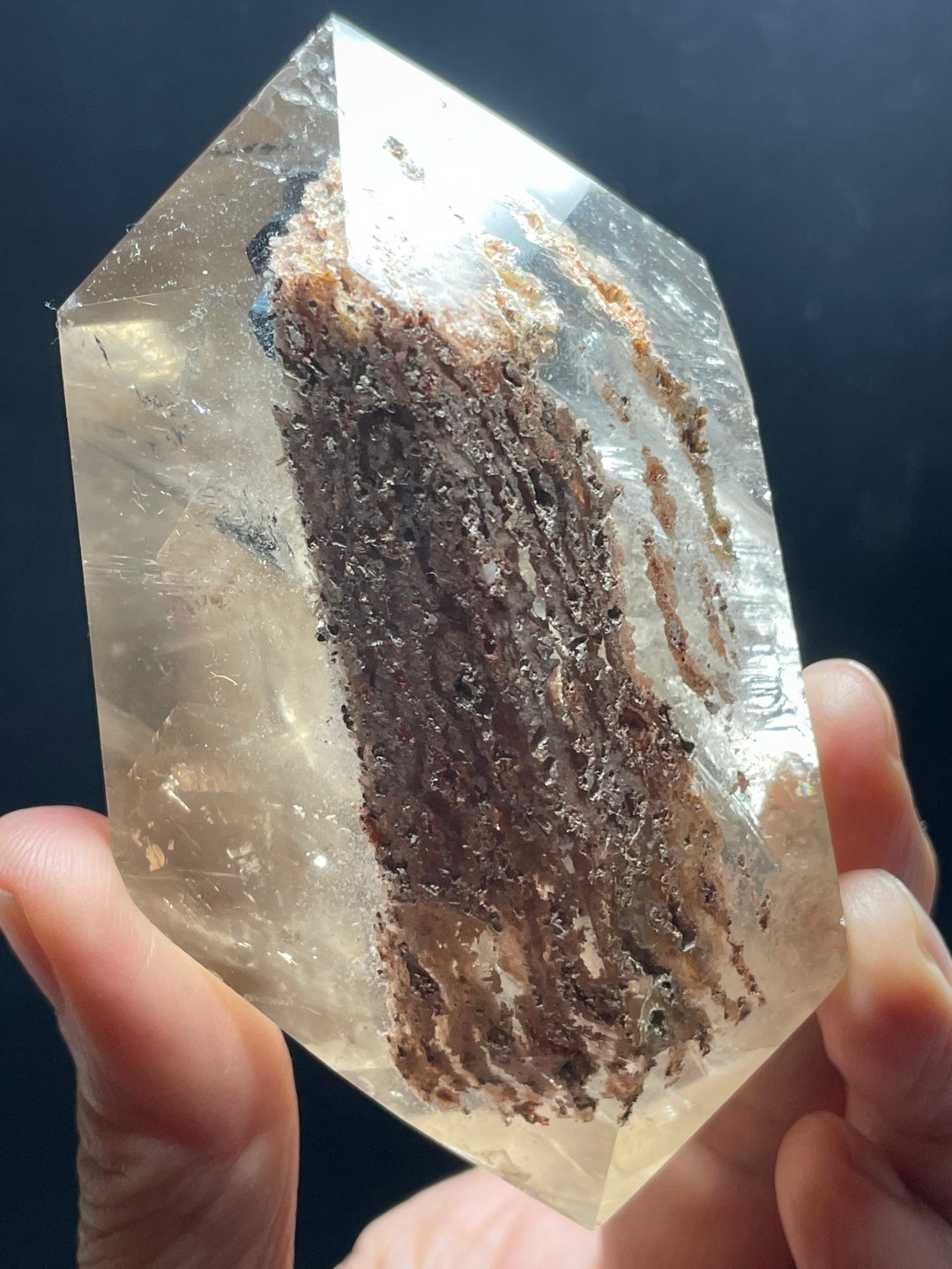 Lodolite DT With Floating Inclusions With Crystal Info Card - Etsy