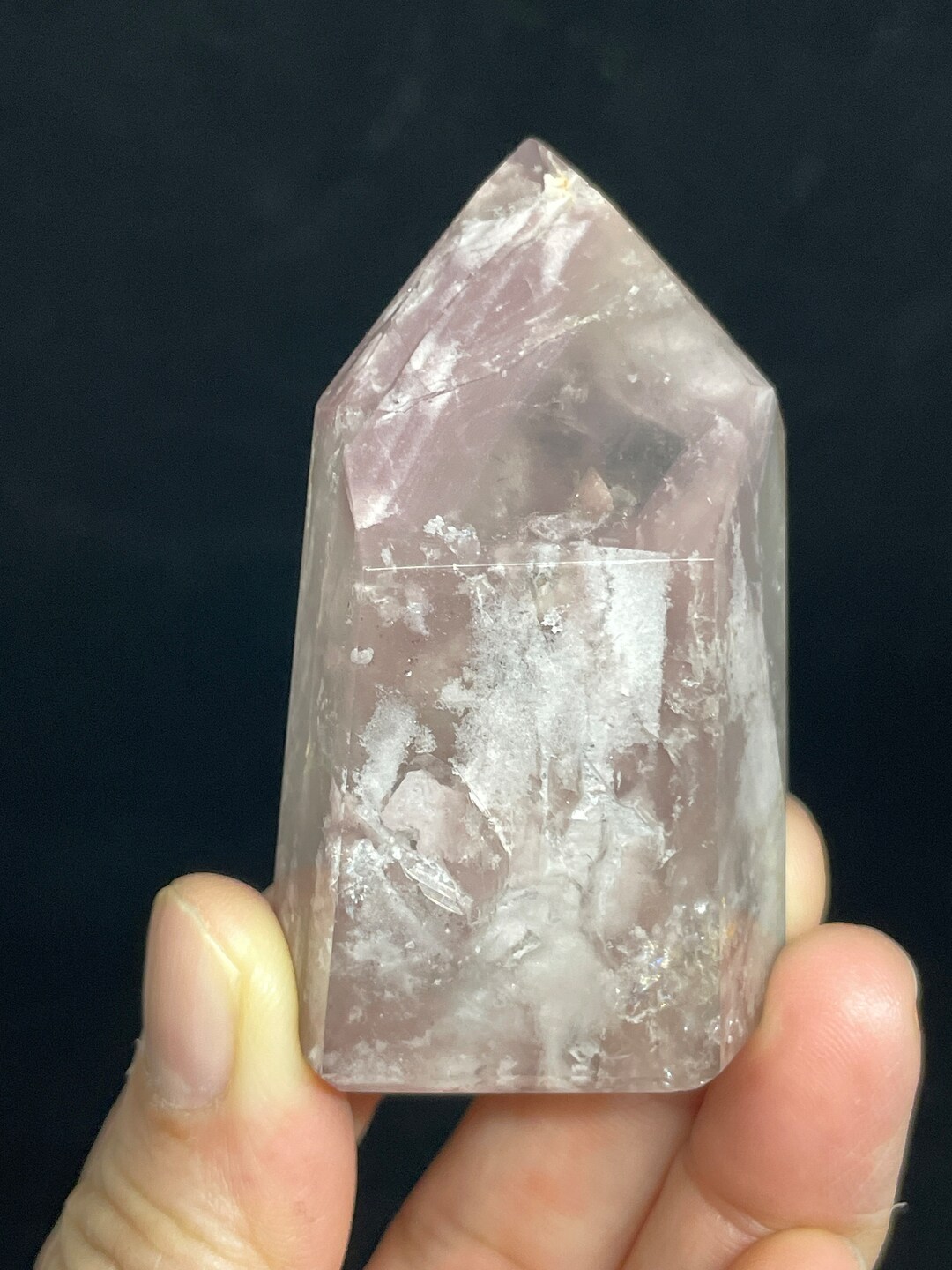 60 Mm Rare Polished Brazilian Pink Lithium Mini Quartz Point With ...