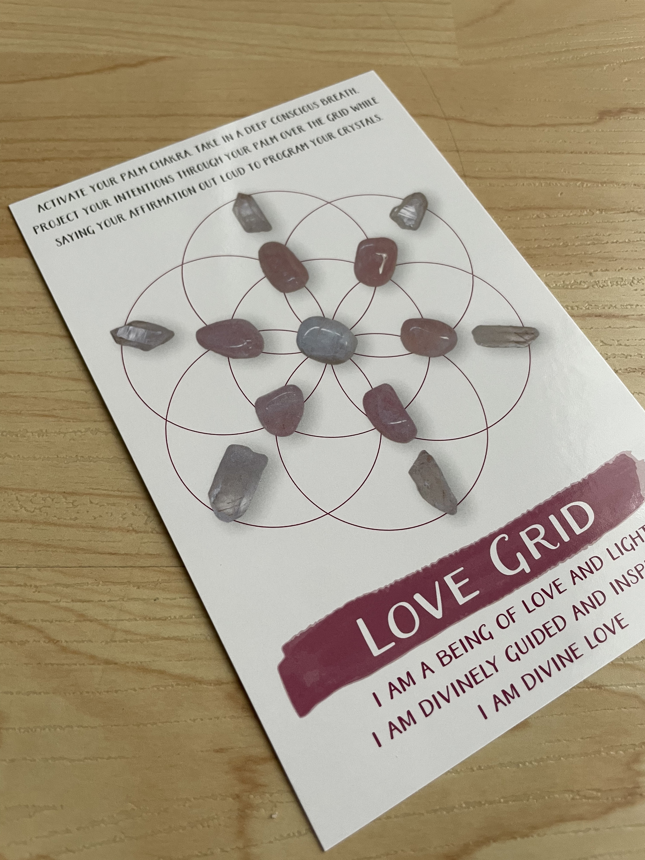 Set of 10 Assorted Crystal Grid Cards Free Ship - Etsy