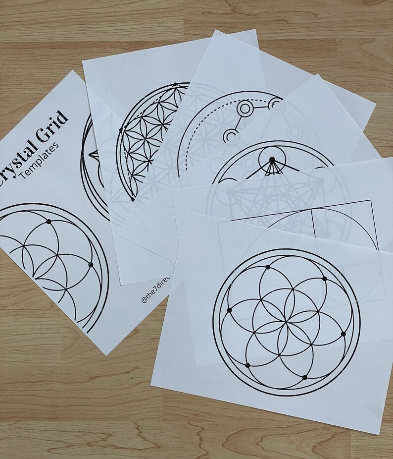 Crystal Grid Template Download 15 Designs Not a Physical - Etsy