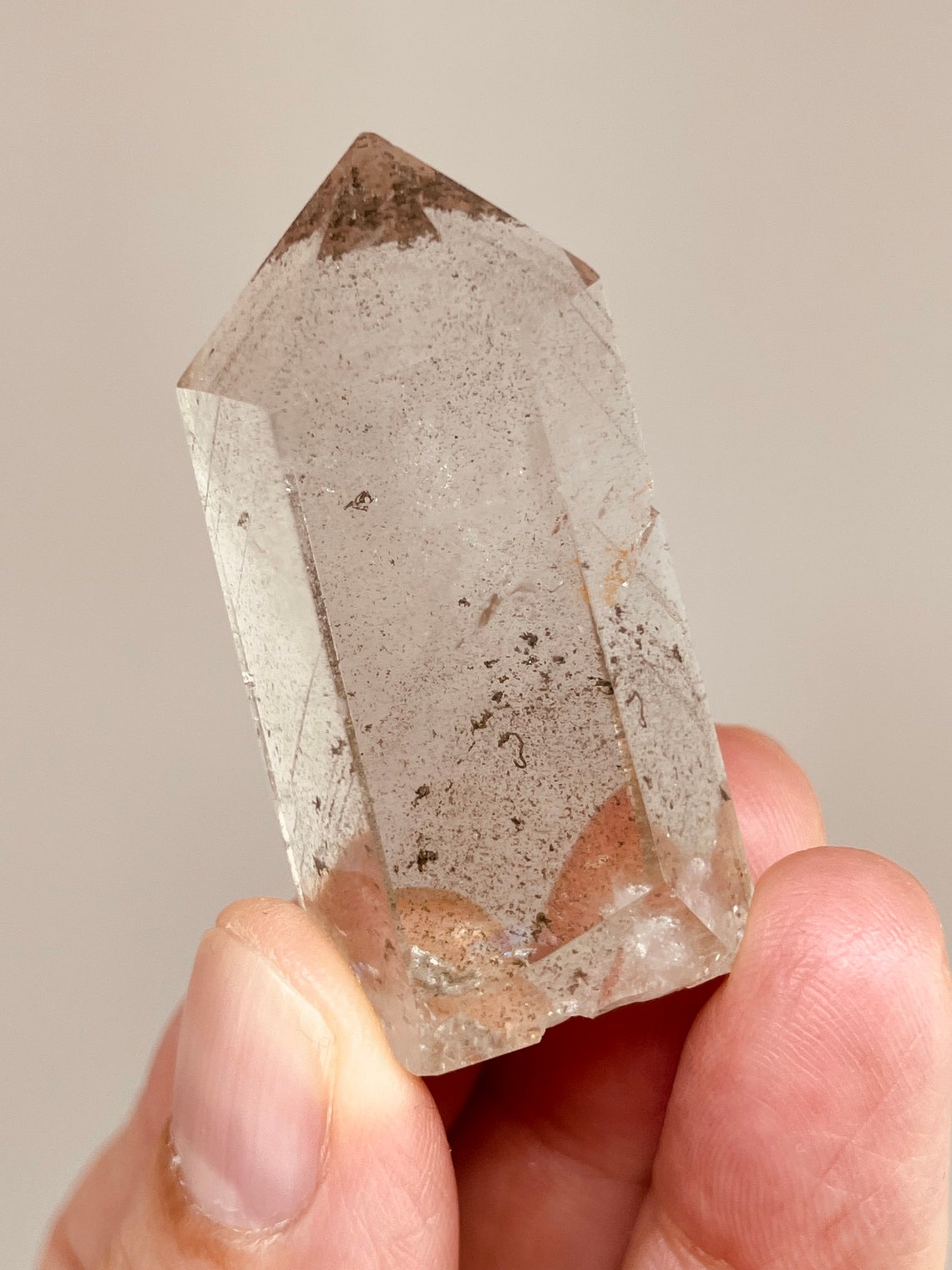 Set of 3 Clear Quartz Tower With Chlorite Phantoms and Lodolite Towers ...