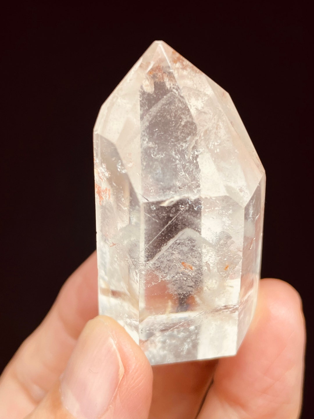 Rare Brazilian Clear Quartz Tower With White Phantom and Crystal Info ...