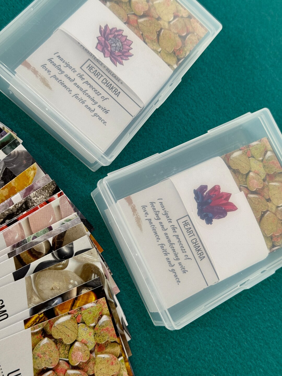 Set of 45 Assorted Crystals Information Card With Affirmation, Meaning ...