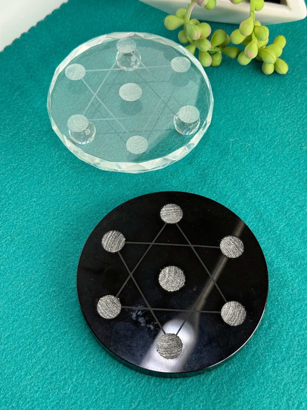 2 Pc Star of David Stone Glass Grid Set TP46 - Etsy