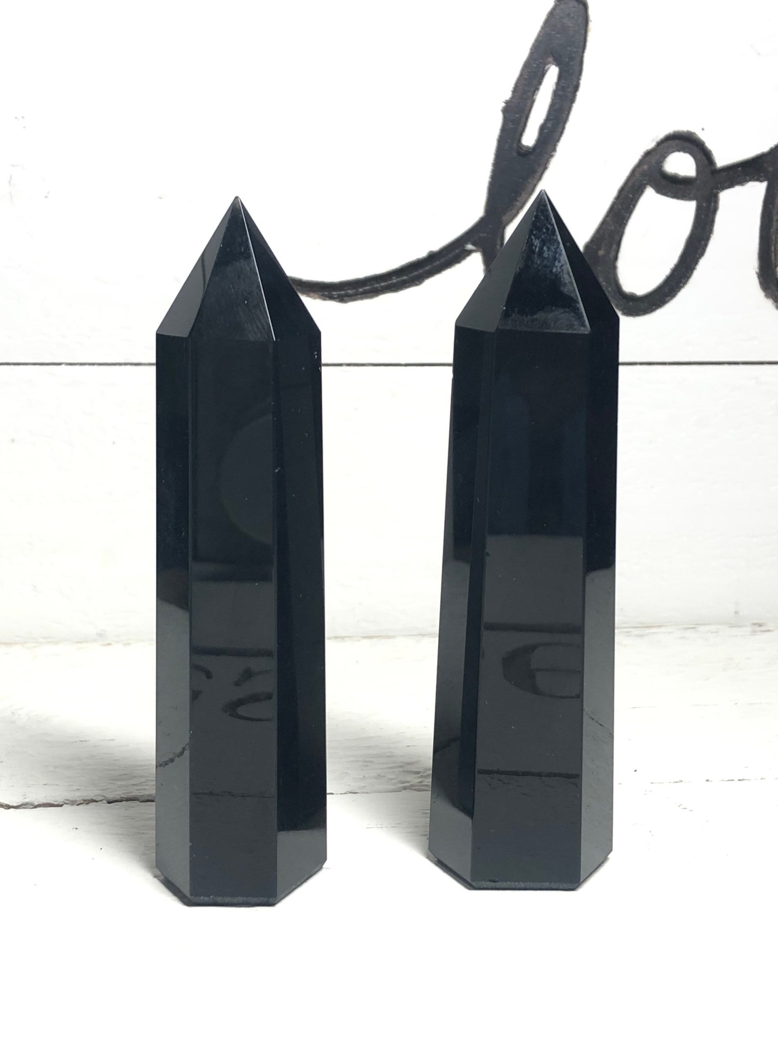 Obsidian Tower Point Grounding Protection FM With Crystal Info - Etsy