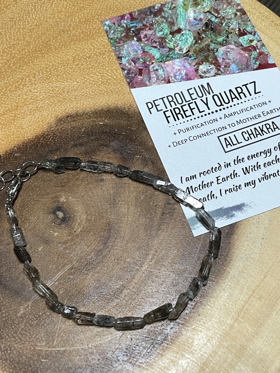 UV Reactive Firefly Petroleum Included Quartz Bracelet With Crystal ...