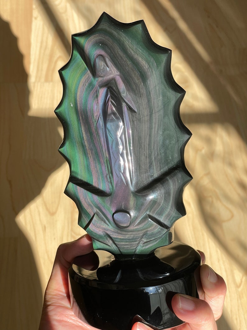 Rainbow Obsidian Our Lady of Guadalupe Holy Virgin Mary Altar Piece ...