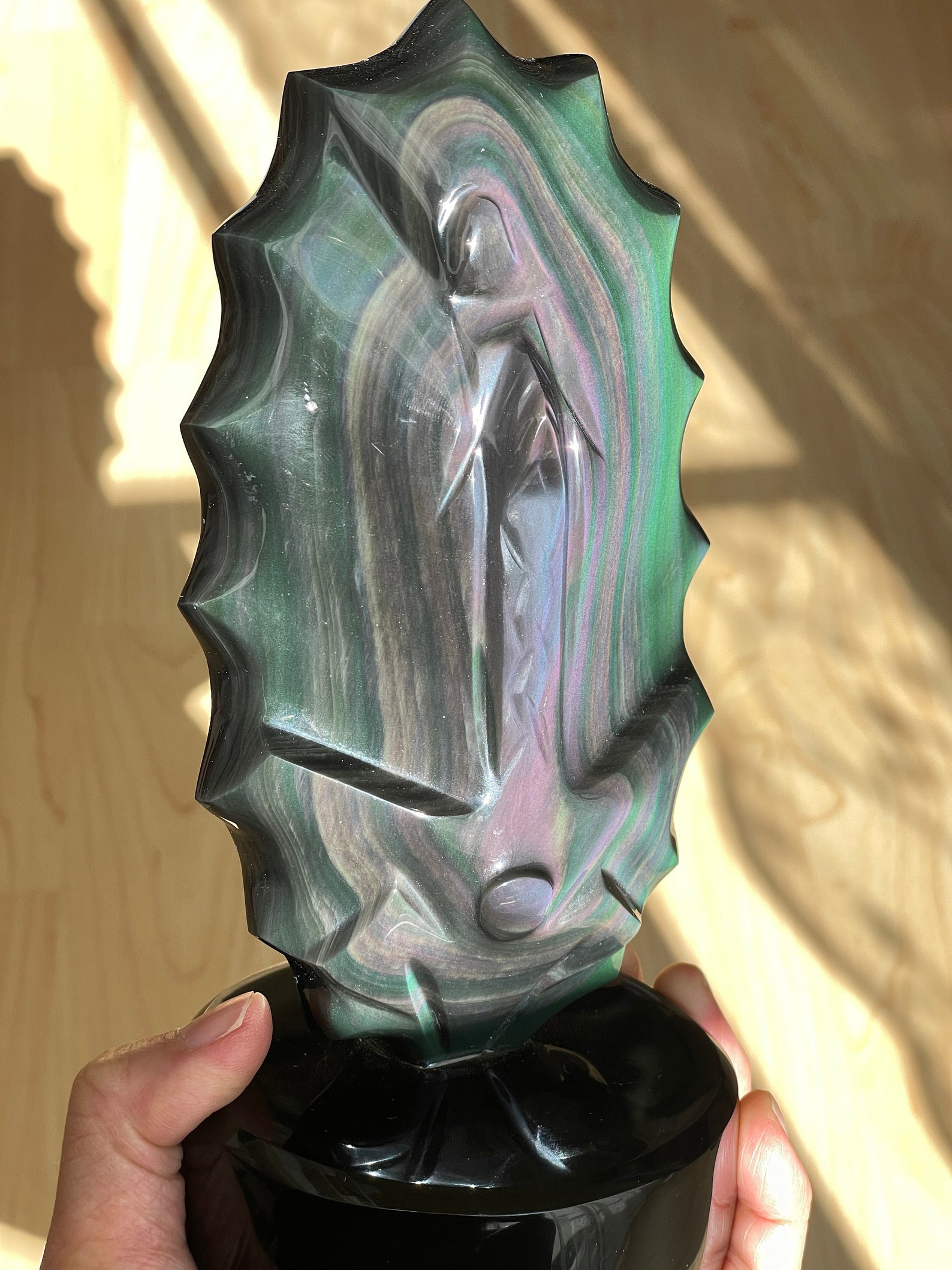 Rainbow Obsidian Our Lady of Guadalupe Holy Virgin Mary Altar Piece ...