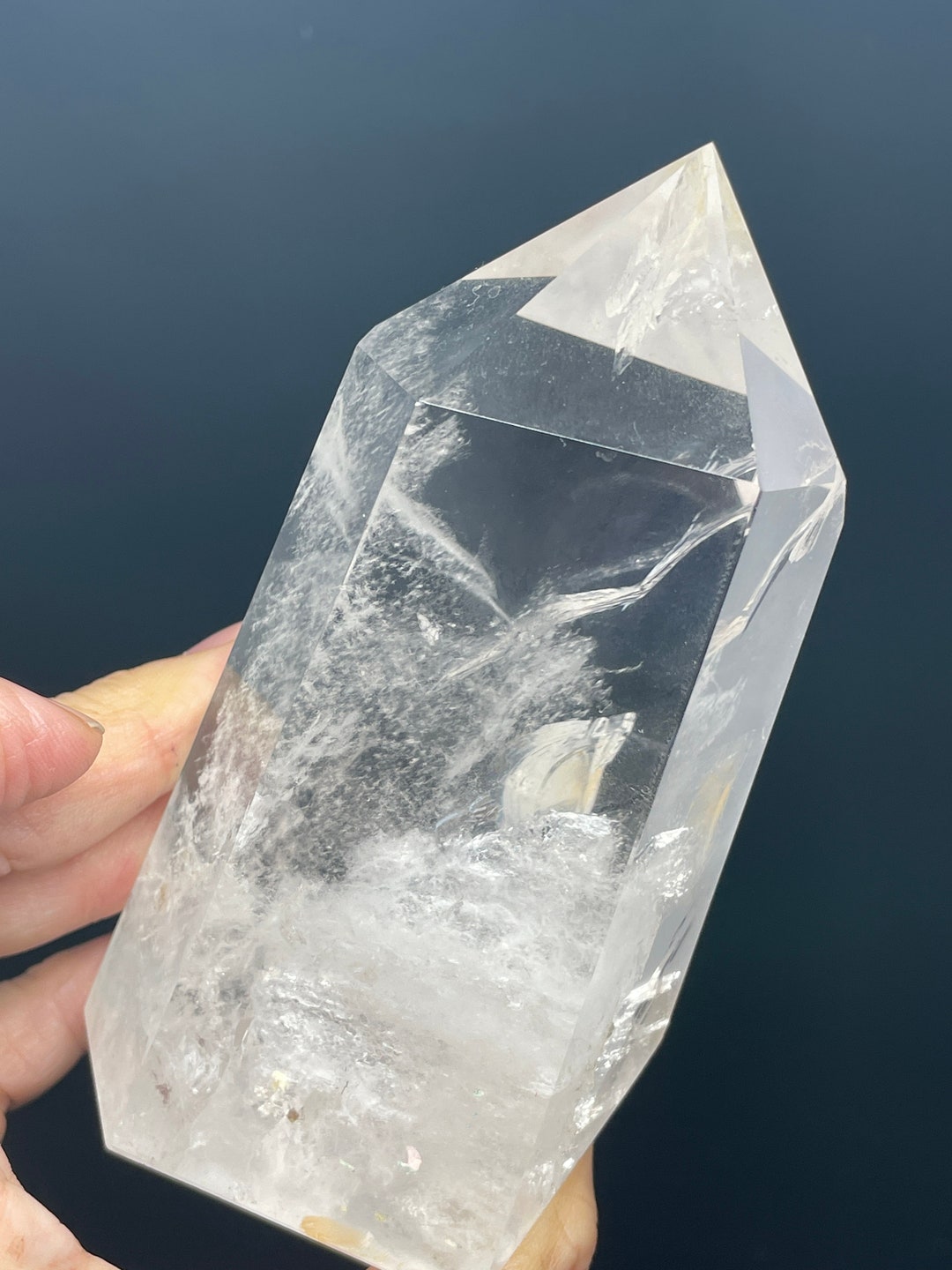 Brazilian Super Clear Quartz Tower Master Healer With Crystal Info Card ...