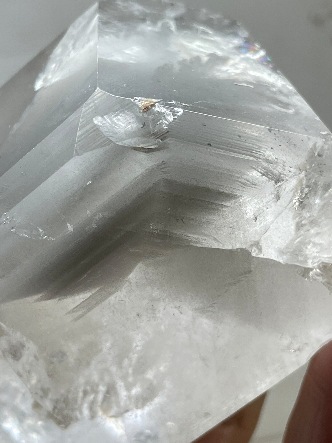 Rare Brazilian Clear Quartz Tower With Grey Chlorite Lithium Q79G ...
