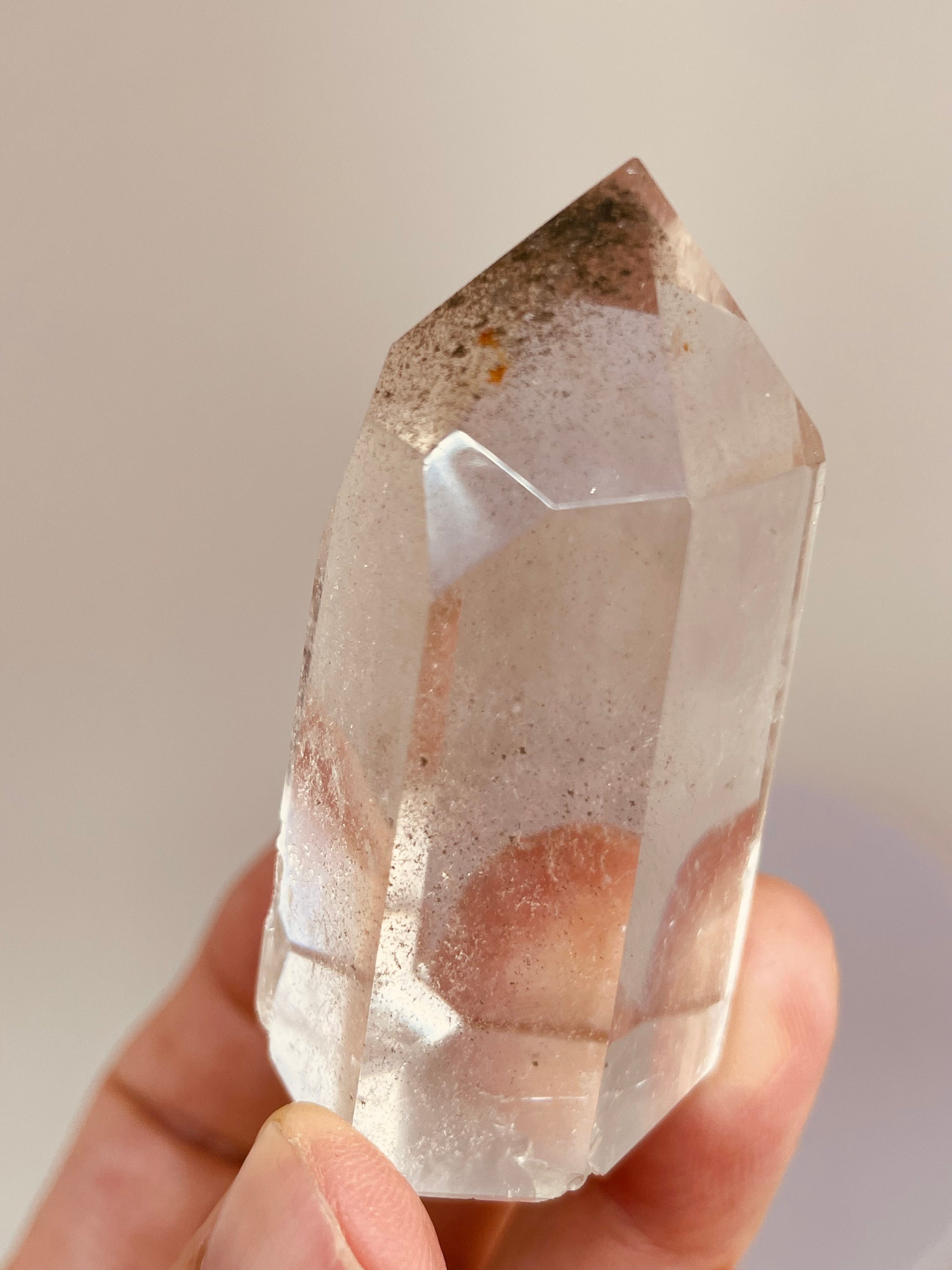 Set of 3 Clear Quartz Tower With Chlorite Phantoms and Lodolite Towers ...