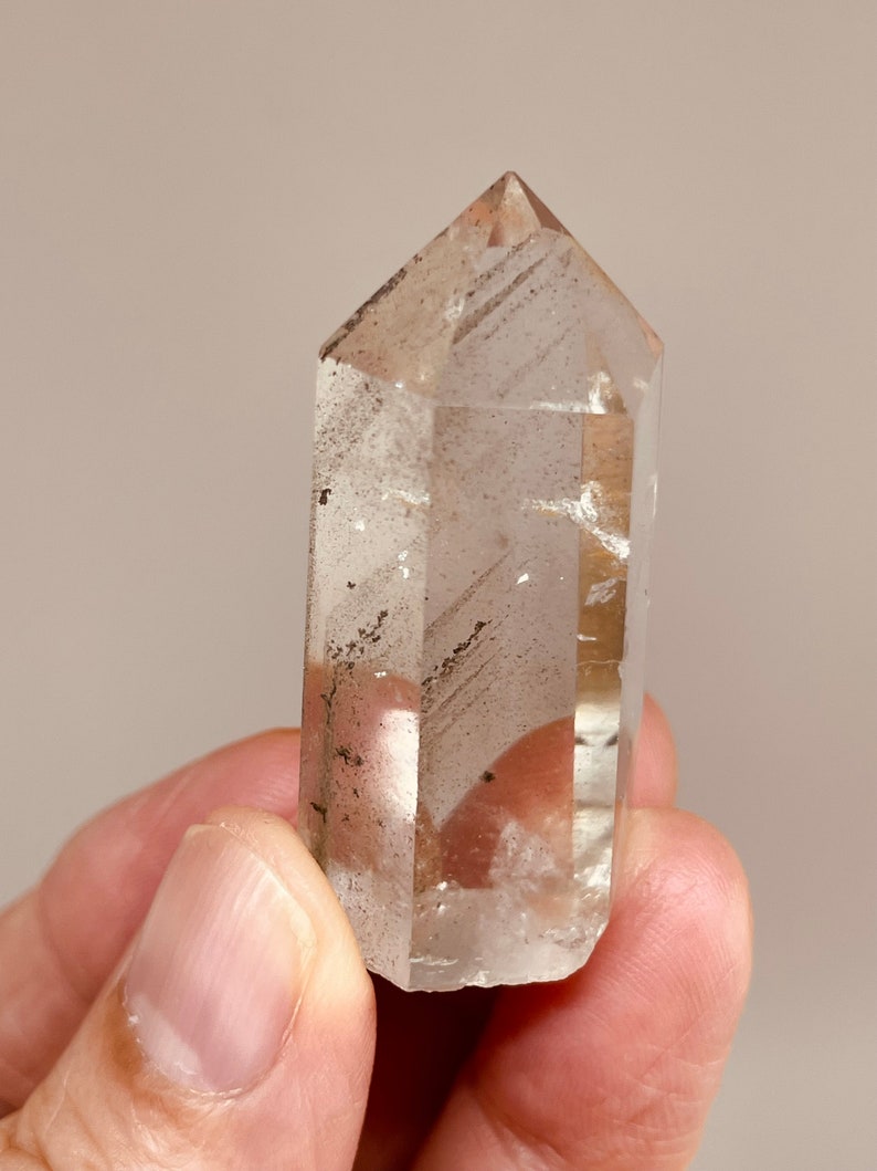 Set of 3 Clear Quartz Tower With Chlorite Phantoms and Lodolite Towers ...