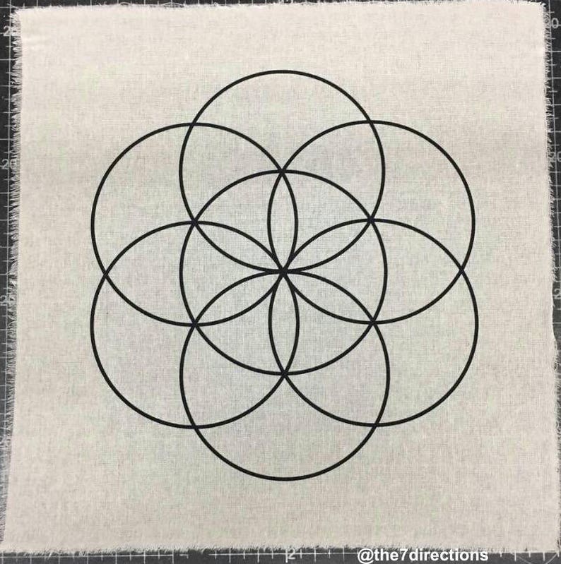 Sacred Geometry Seed of Life Crystal Grid Altar Cloth 15 - Etsy
