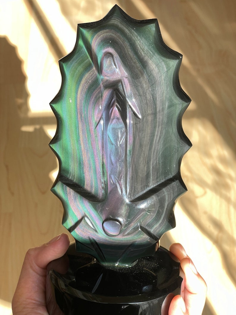 Rainbow Obsidian Our Lady of Guadalupe Holy Virgin Mary Altar Piece ...