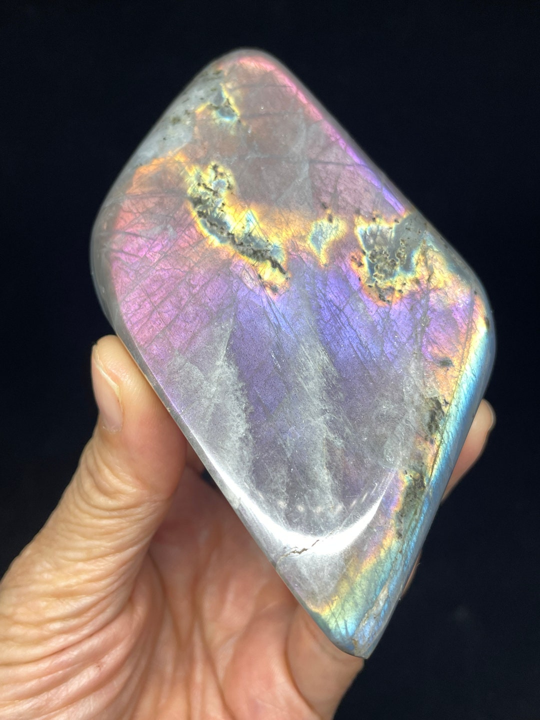 Super Flashy Purple and Blue Sunset Labradorite Free Form Magick ...