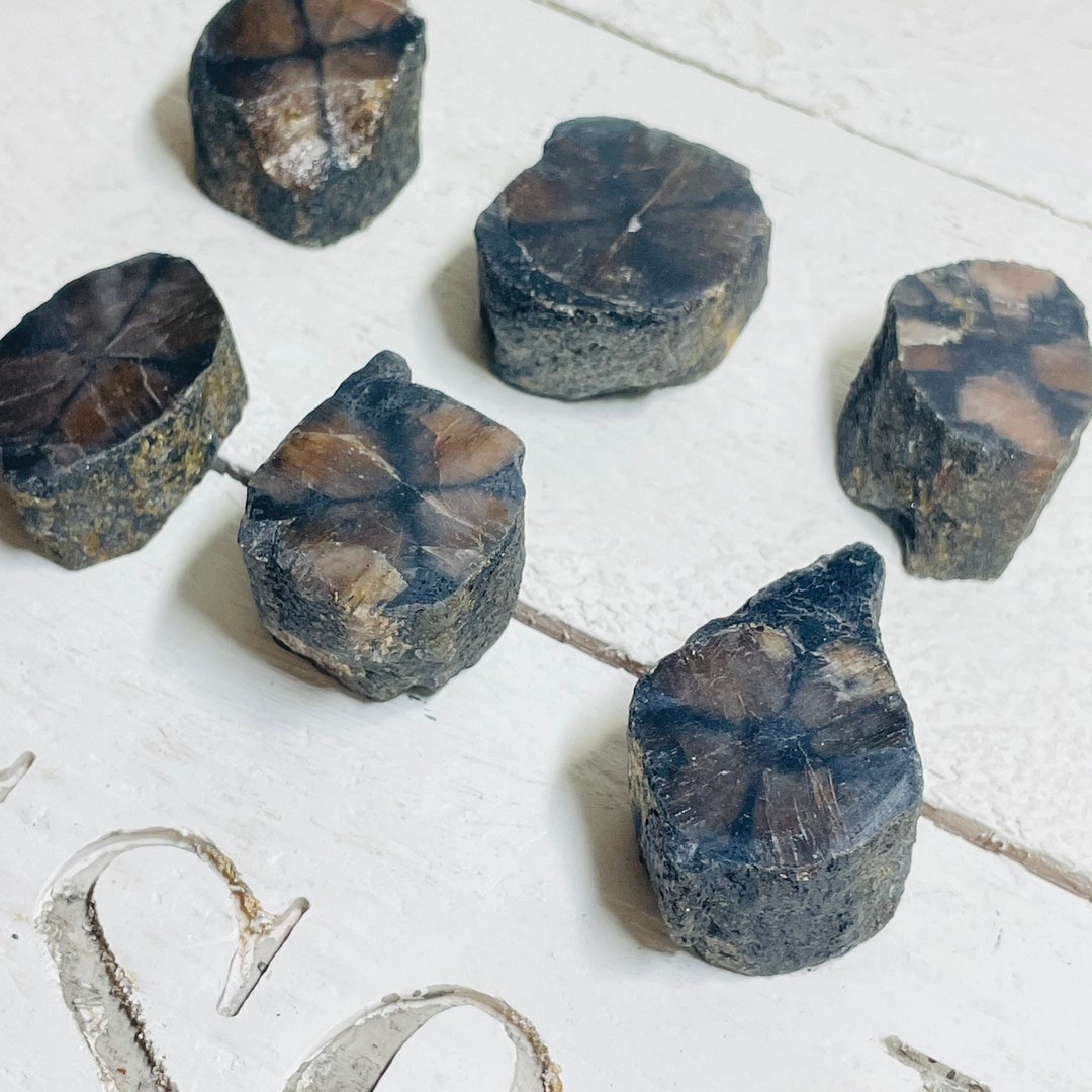 Andalusite or Chiastolite Semi Polished Stone Stability Connection WA26 ...