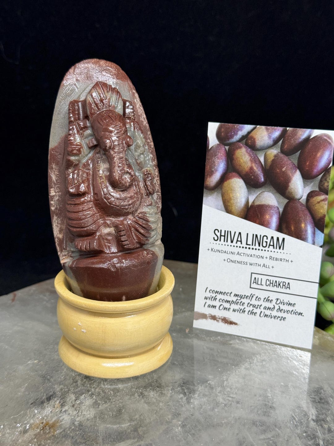 4 Shiva Lingam Ganesha Statue Carving With Stand Kundalini Fertility TA96 - Etsy