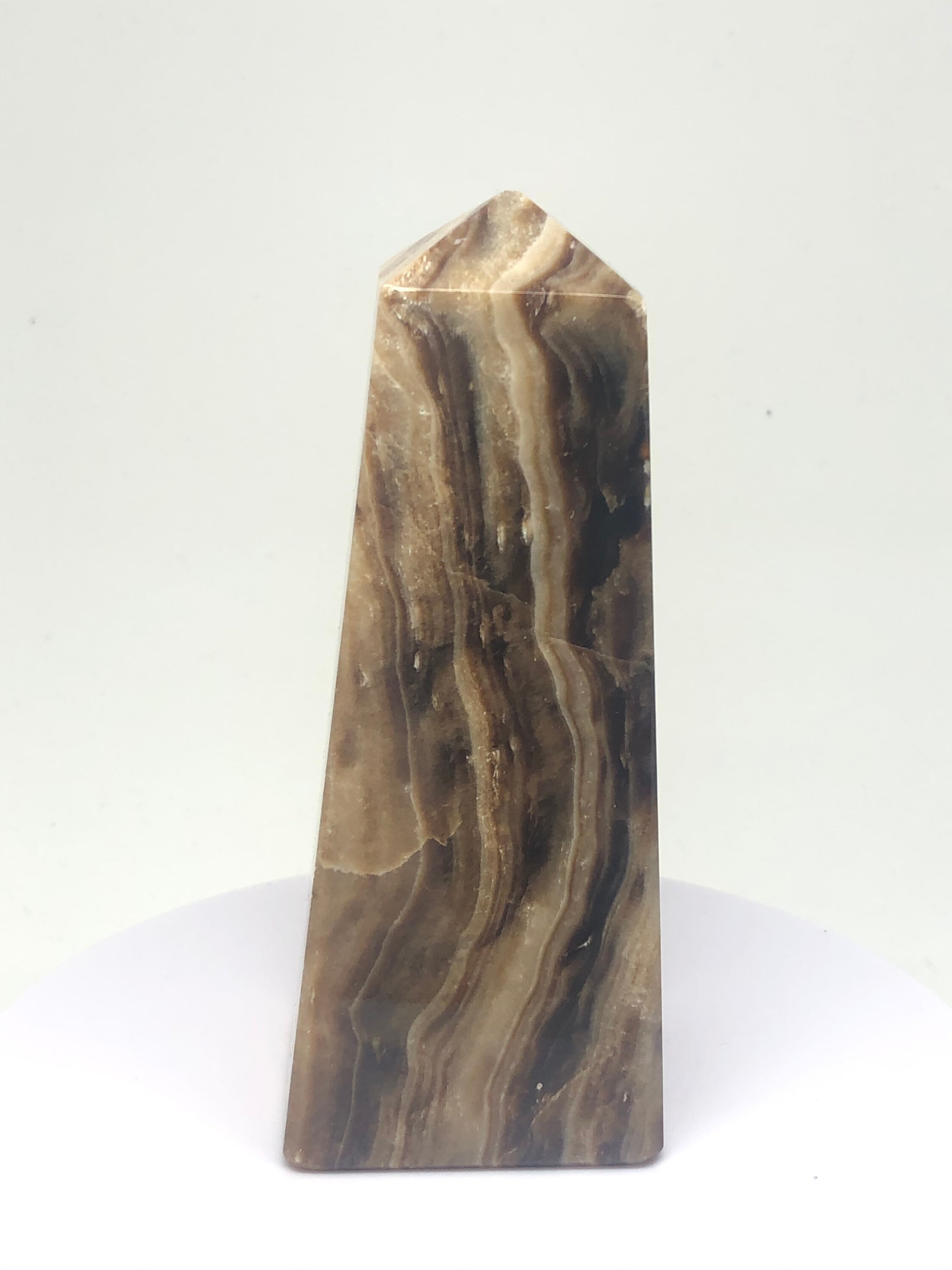 Chocolate Brown Root Beer Calcite Tower EJV - Etsy UK