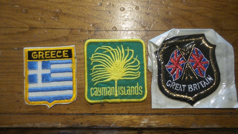 International Cloth Embroidered TRAVEL PATCHES Choose the One You Want ...