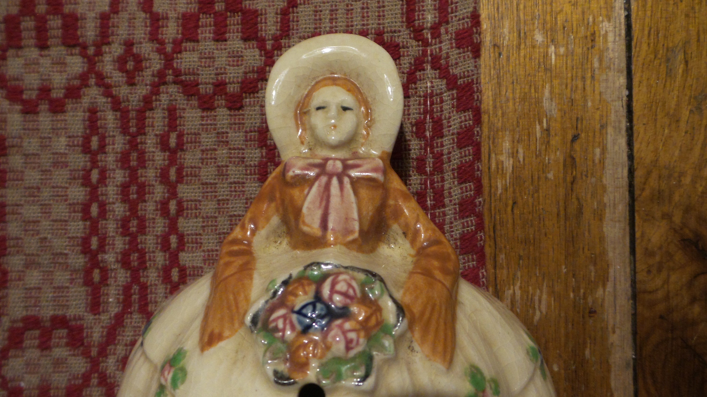 Antique Ceramic Figural STRING HOLDER Southern Belle With - Etsy