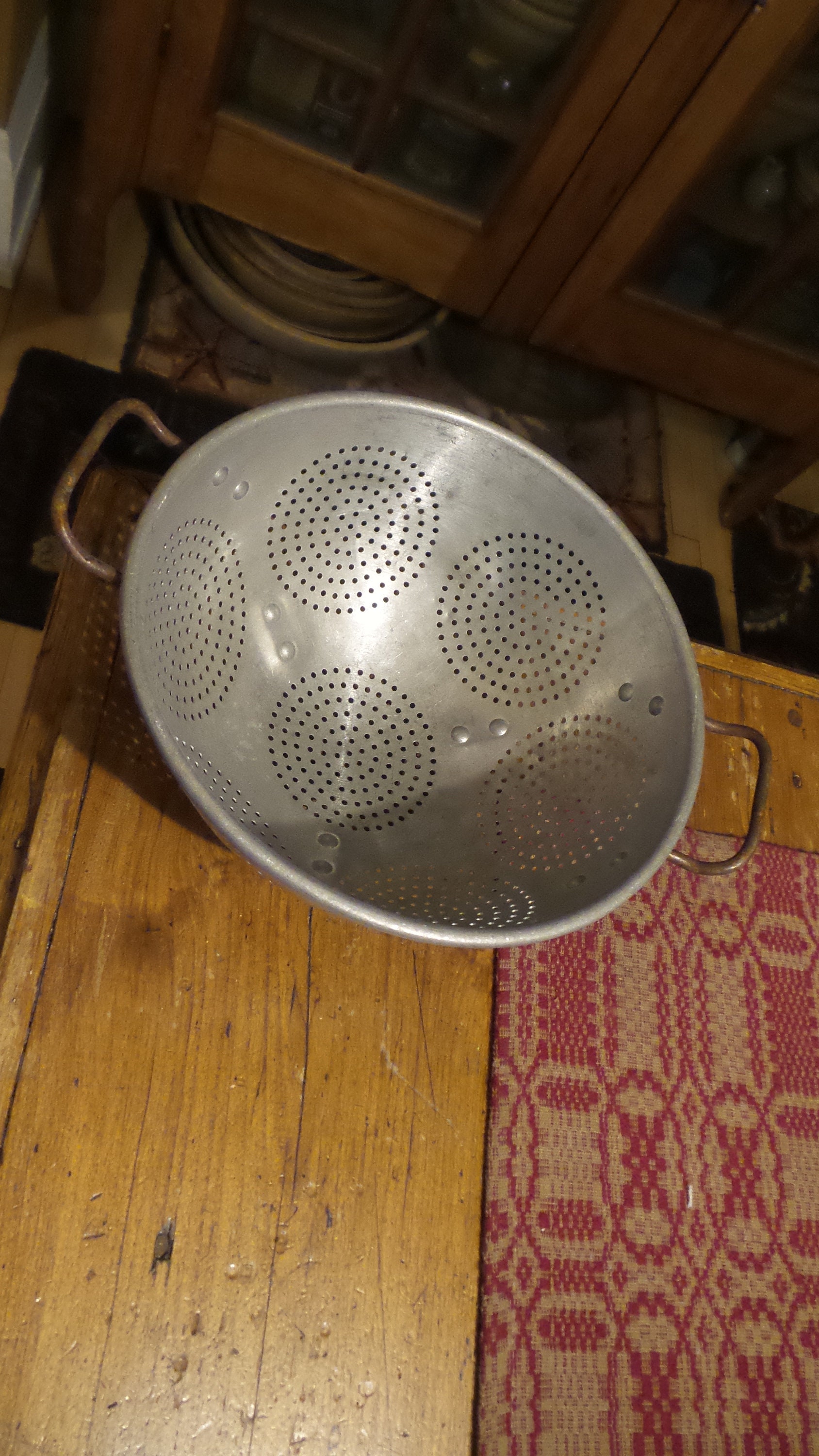 Vintage Antique COLANDER STRAINER Aluminum Circle Pattern - Etsy