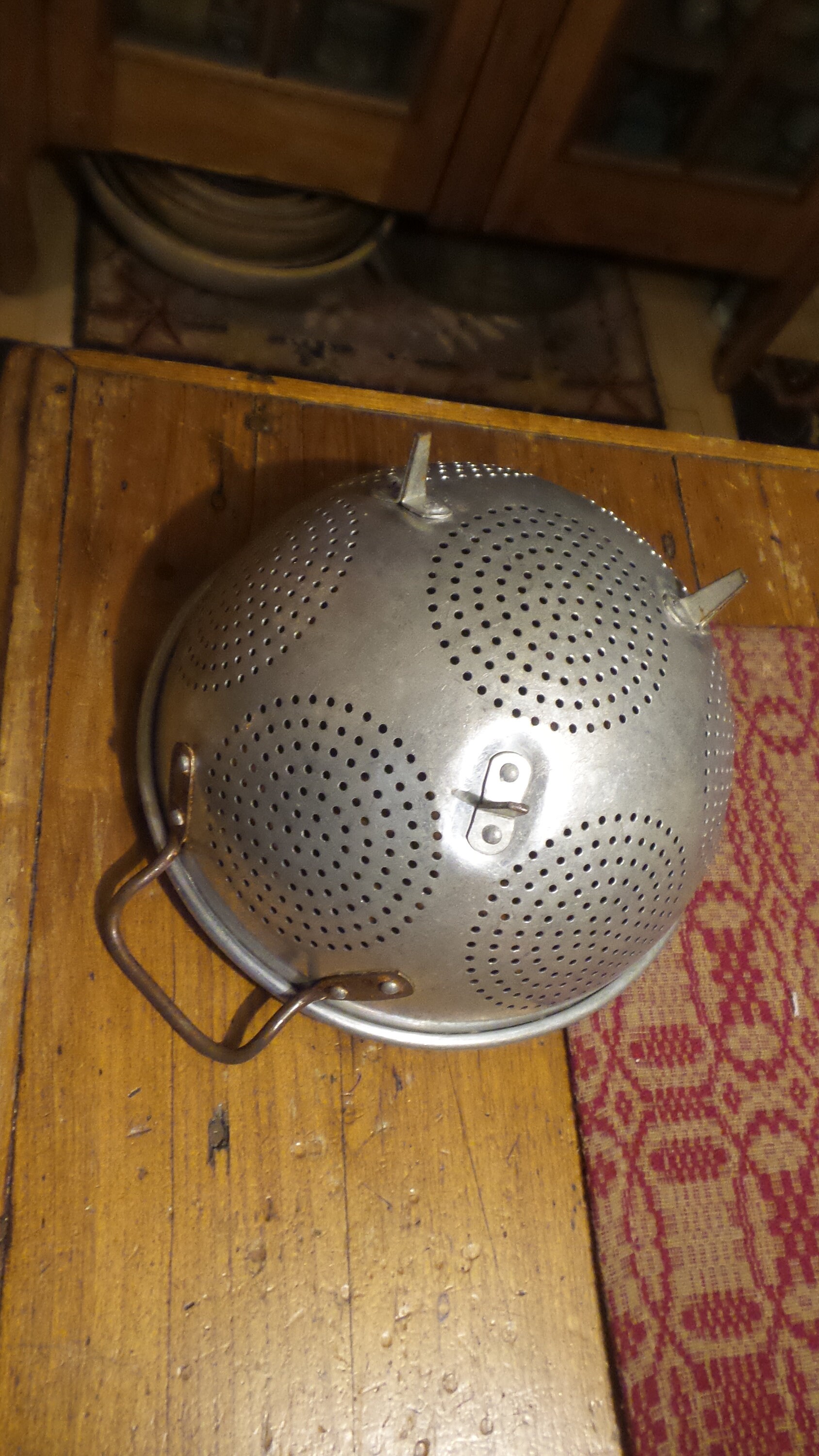 Vintage Antique COLANDER STRAINER Aluminum Circle Pattern - Etsy