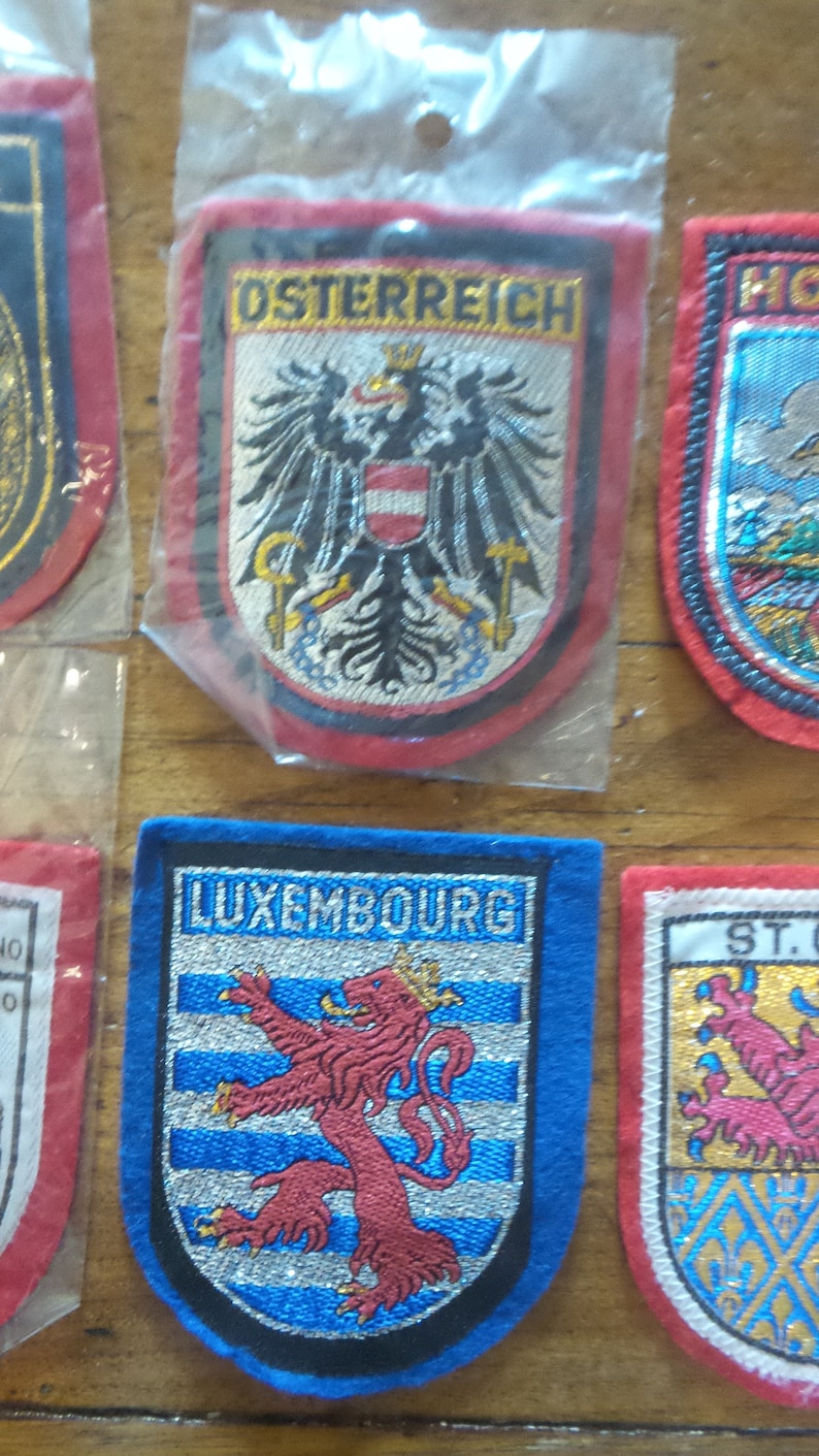 International Cloth Embroidered TRAVEL PATCHES Choose the One You Want ...
