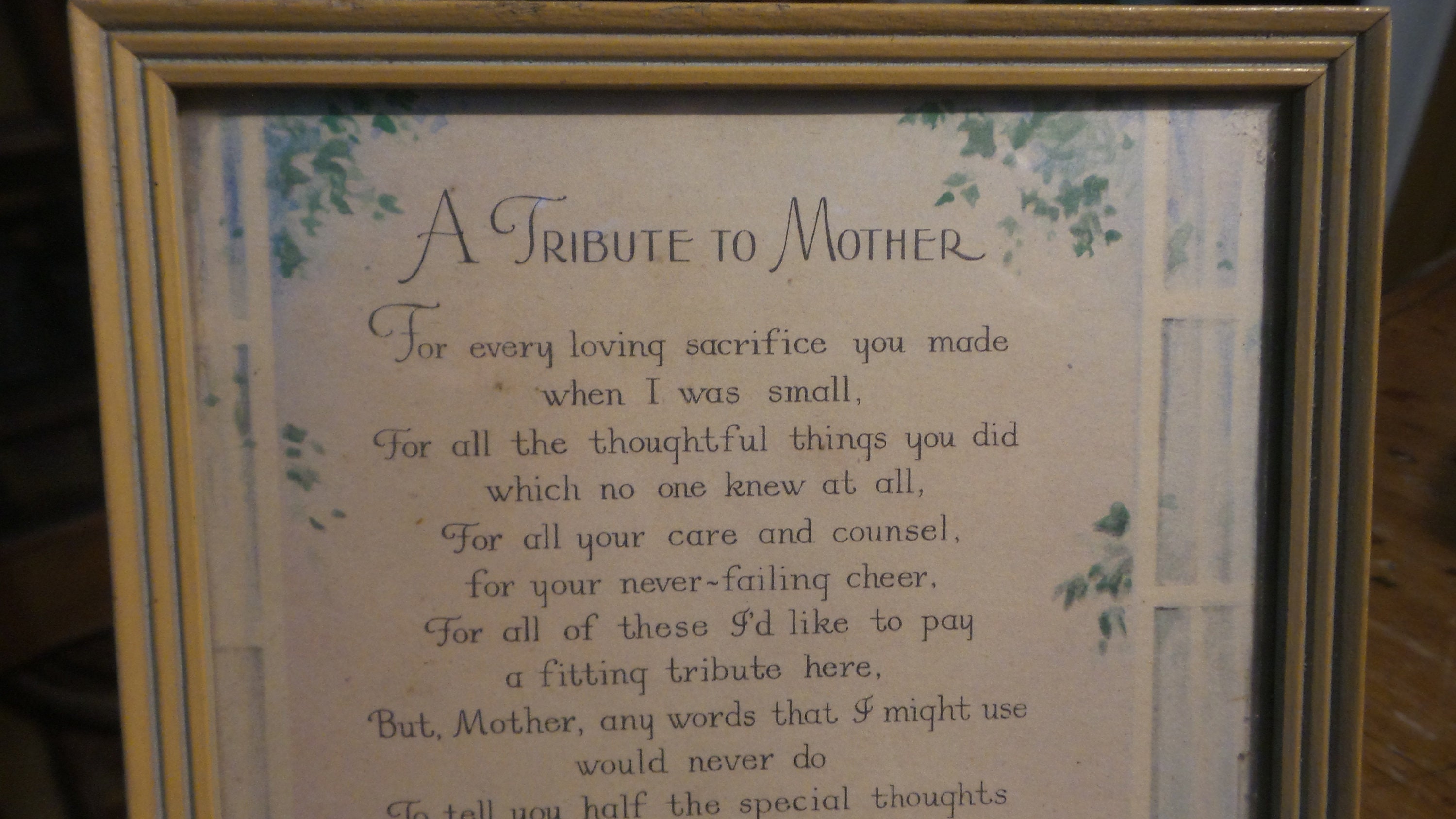 Antique Vintage Verse Motto Print a Tribute to - Etsy