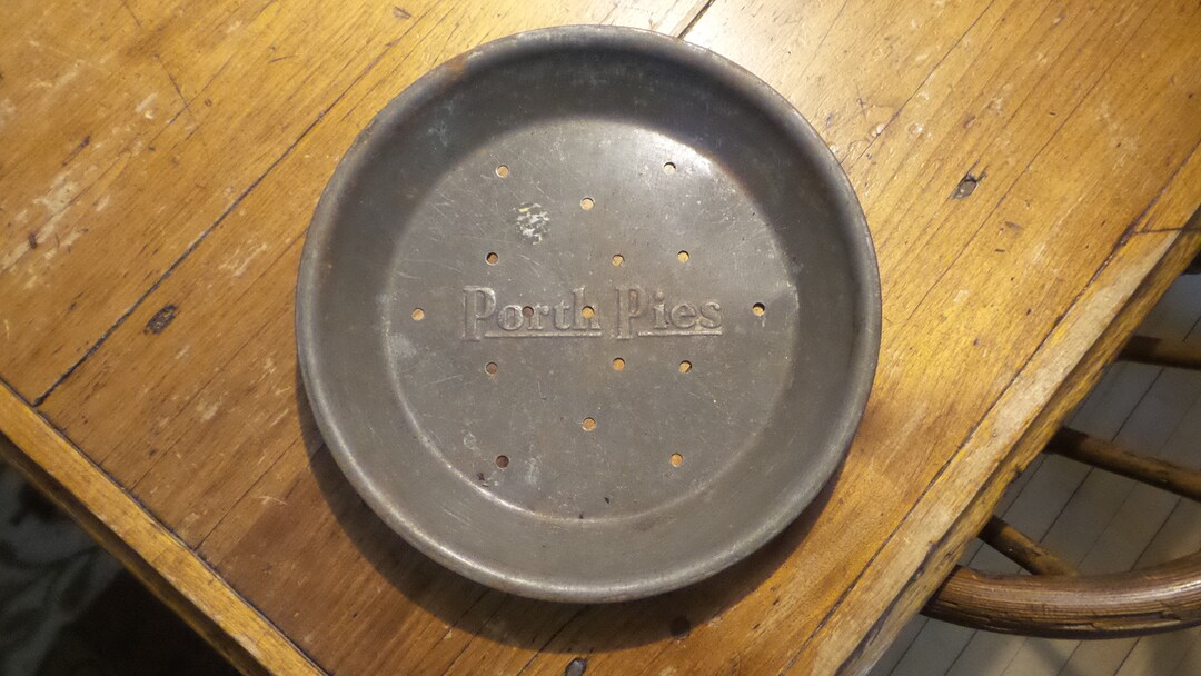 2 Antique, Vintage, Tin ADVERTISING PIE PLATES, Porth Pies, Sunkist, 9 ...