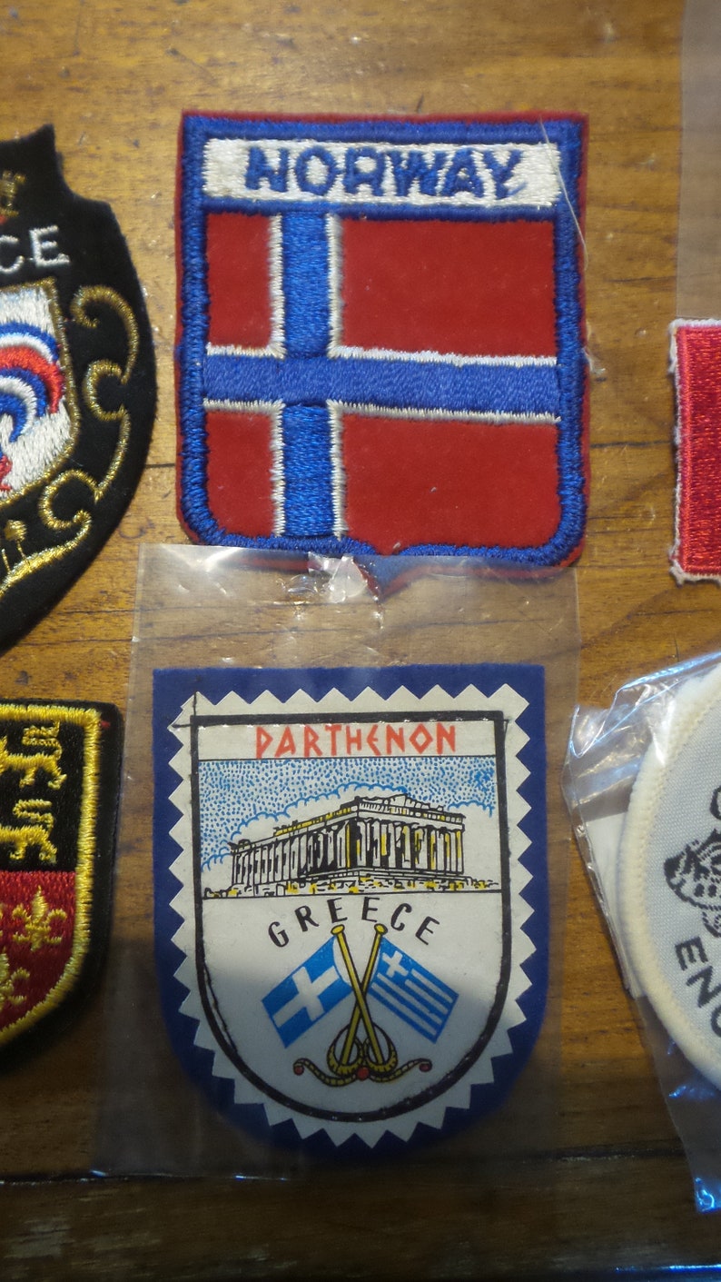 International Cloth Embroidered TRAVEL PATCHES Choose the One You Want ...