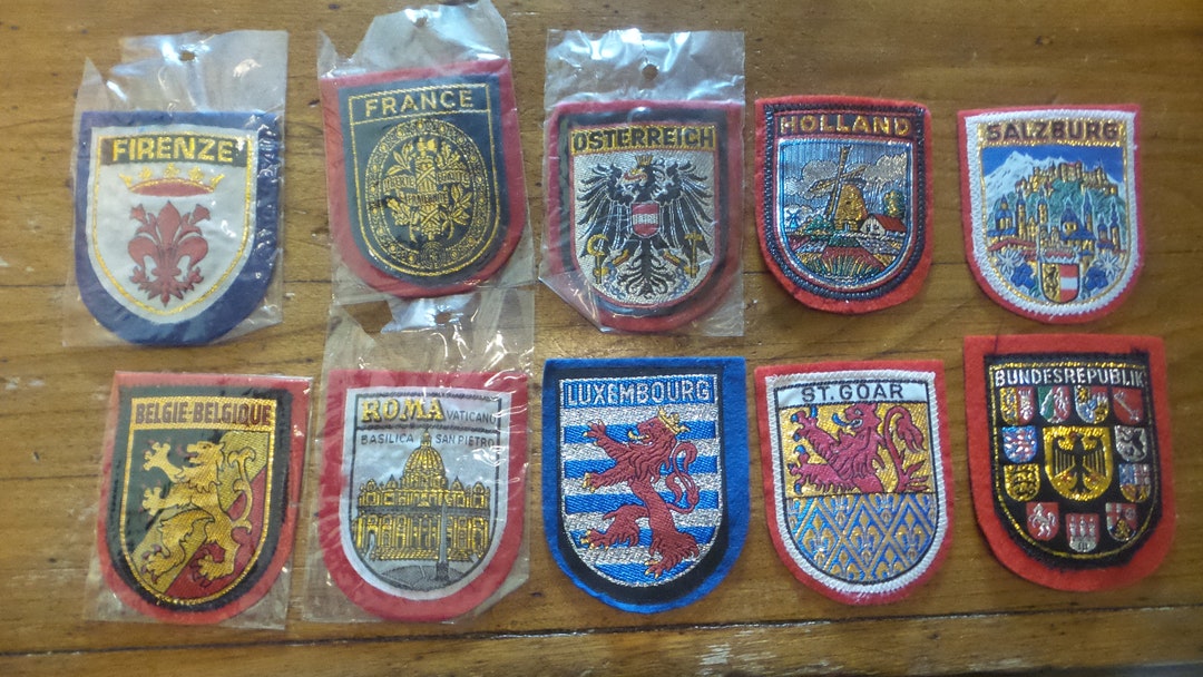 International Cloth Embroidered TRAVEL PATCHES Choose the One You Want ...