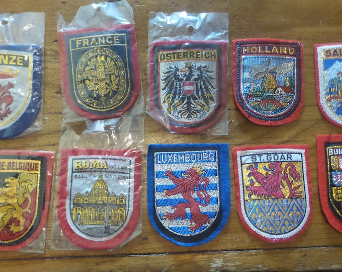 International Cloth Embroidered TRAVEL PATCHES Choose the One You Want ...