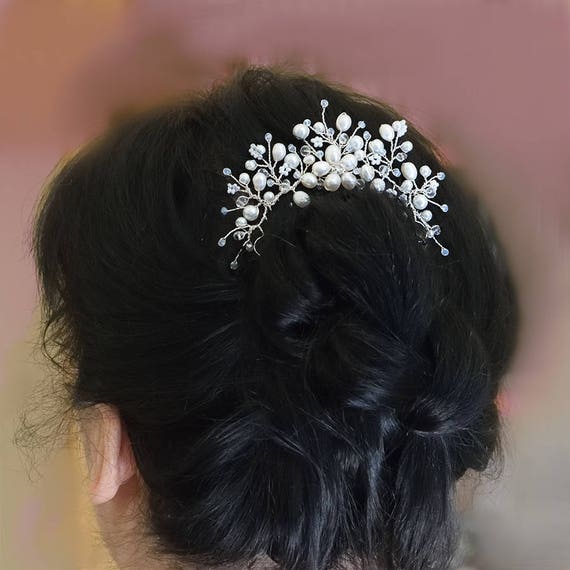 Items Similar To Freshwater Pearl Bridal Hair Piece Wedding Headband