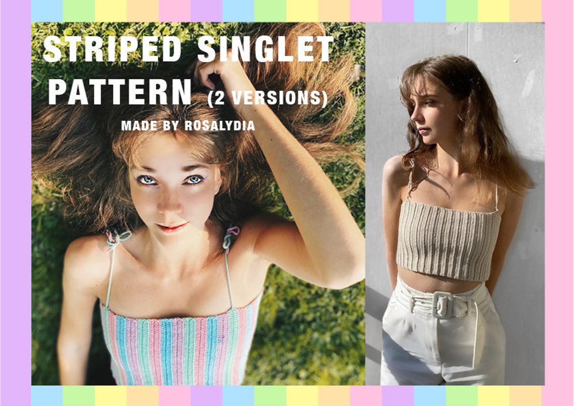 Striped Singlet Crochet Pattern | Etsy