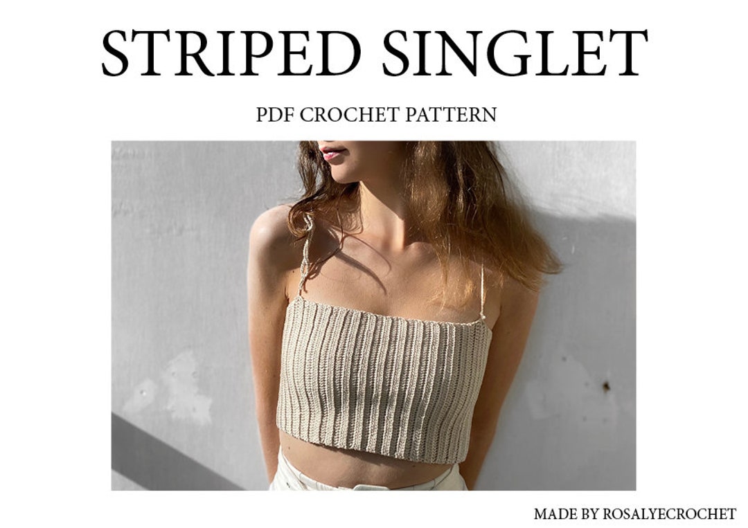 Striped Singlet Crochet Pattern - Etsy
