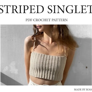 Striped Singlet Crochet Pattern - Etsy