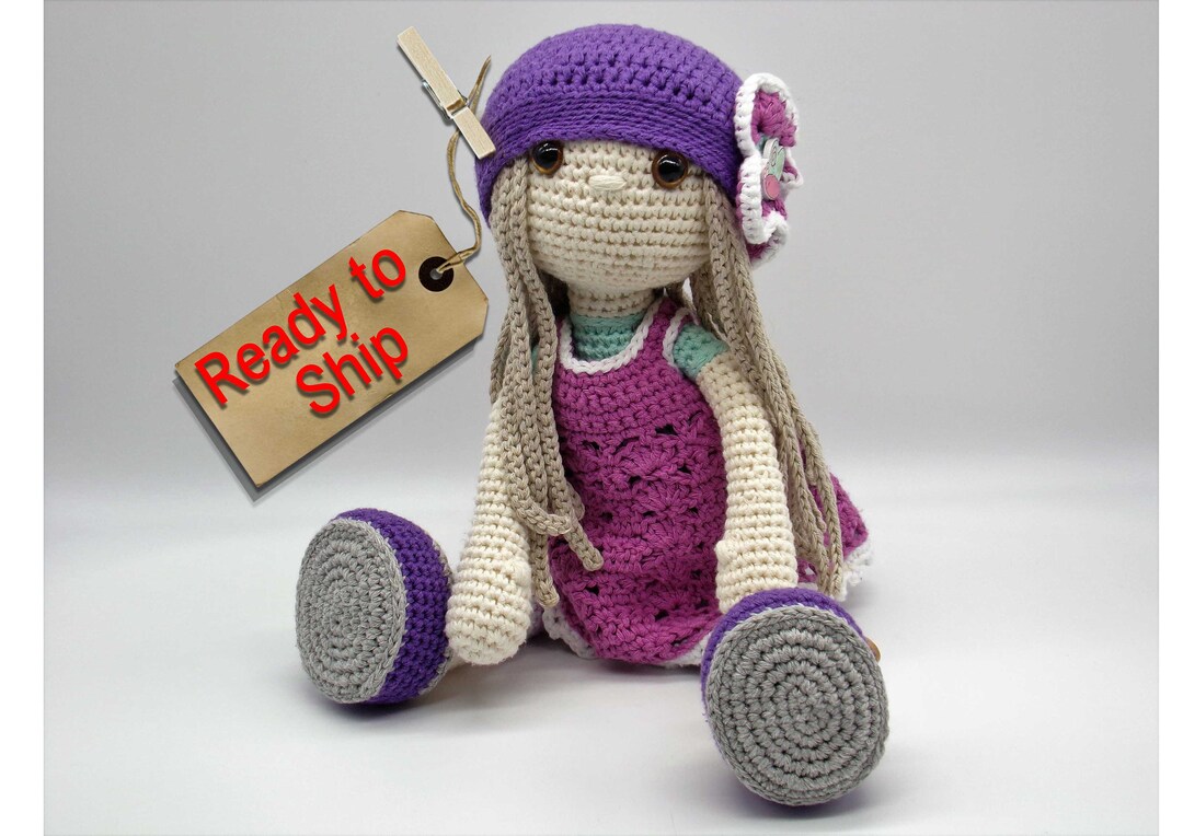 Luxury Crochet Art Doll, Collectable Amigurumi Doll, Home Decor, Larger ...