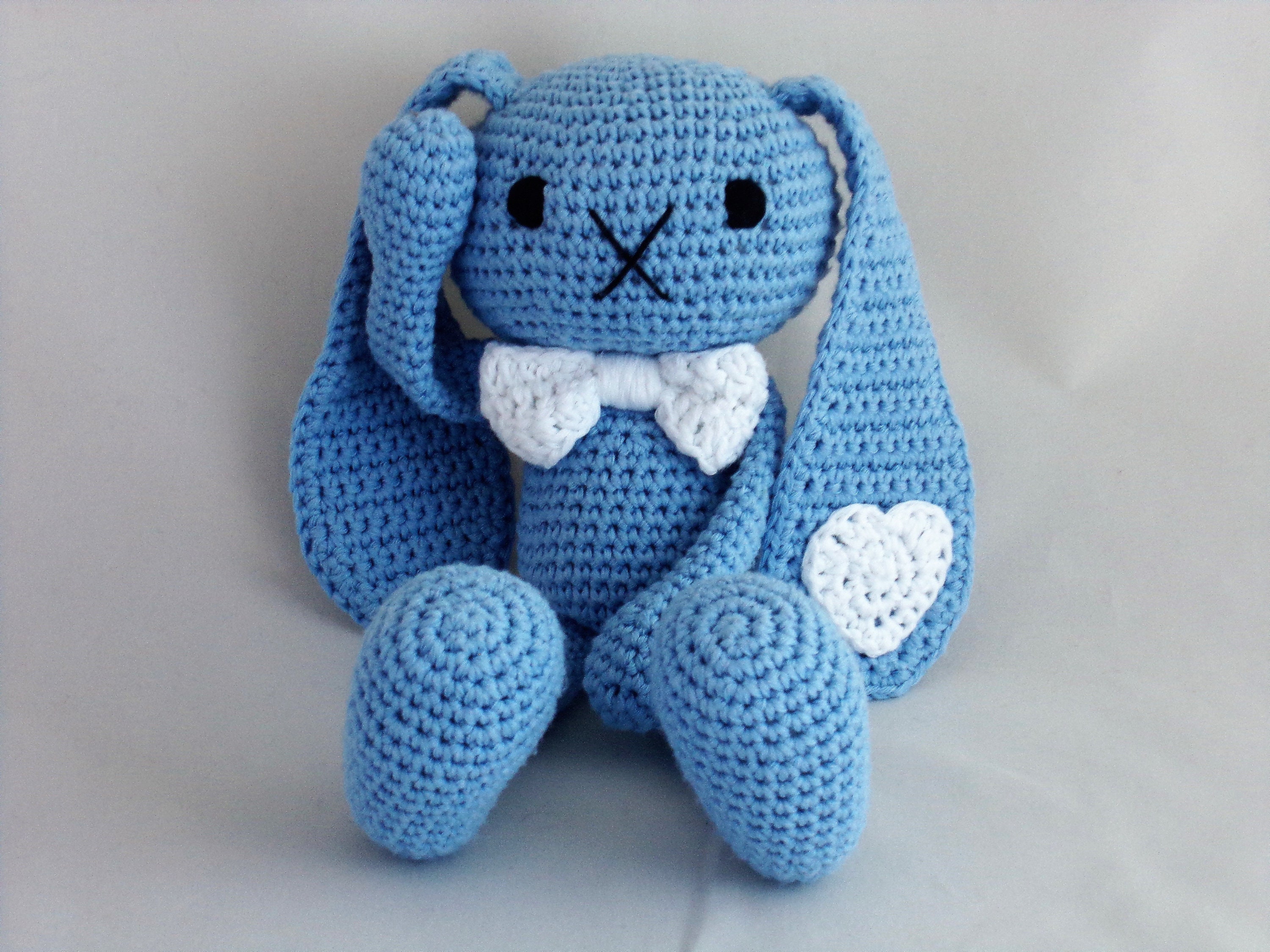 Stuffed Animals & Plushies Hand crocheted blue bunny toy Toys Toys ...