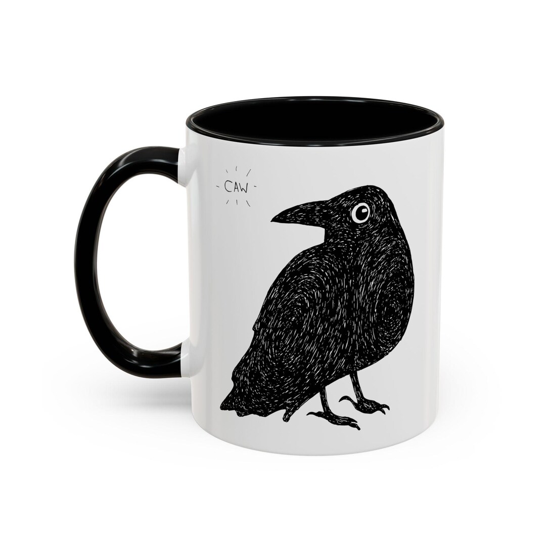 Crow Coffee Mug - Spooky and Cute - Etsy