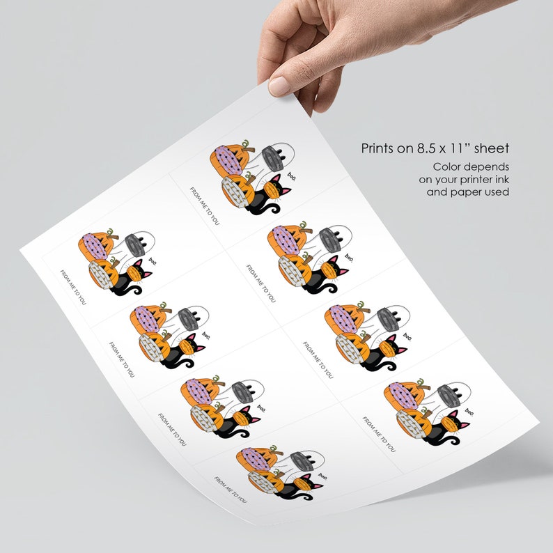 Printable Halloween Gift Tag Cute Masked Pumpkins You've | Etsy