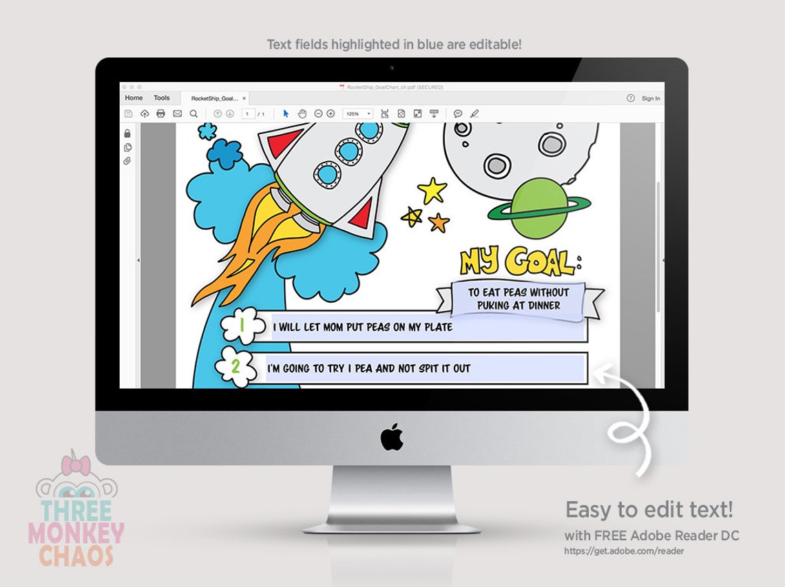 Rocket Ship Goal Chart, Bravery Ladder, Goal Setting for Kids, Reward ...